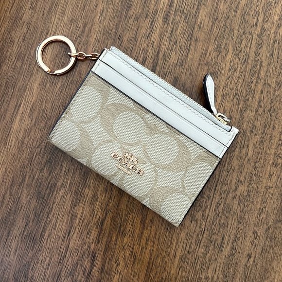 Coach | Bags | Coach Mini Skinny Id Wallet In Signature Canvas | Poshmark